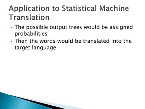 Ppt Non Deterministic Tree Automata Models For Statistical Machine