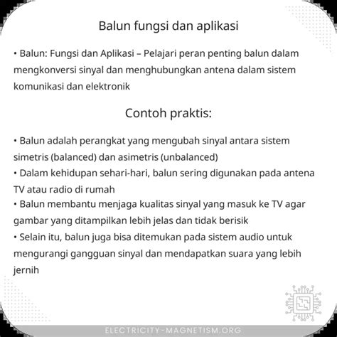 Balun Fungsi Dan Aplikasi Electricity Magnetism