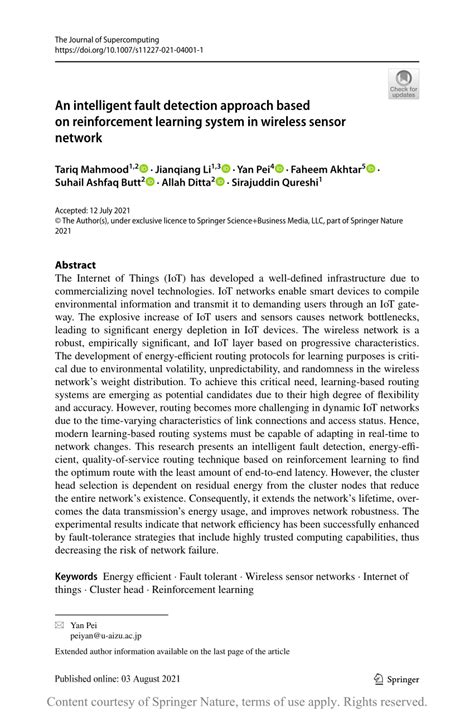 Pdf An Intelligent Fault Detection Approach Based On Reinforcement