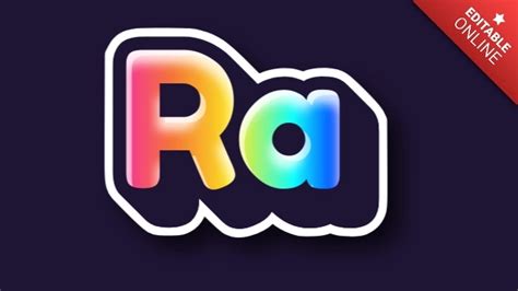 Ra Rainbow 3d Text Effect Generator