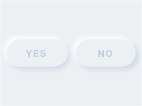 neumorphism buttons yes no by stephanie on dribbble