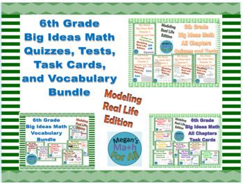 6th Grade Big Ideas Math All Resource Bundle Modeling Real Life