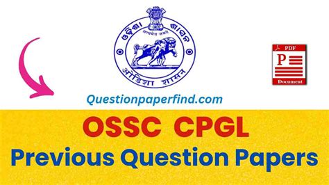 OSSC CPGL Previous Year Question Papers With Solutions Download PDF