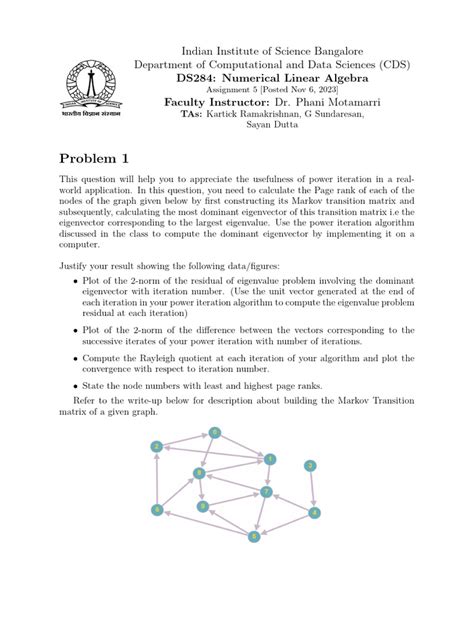 Assignment5 Nla Aug2023 Pdf Eigenvalues And Eigenvectors Matrix Mathematics