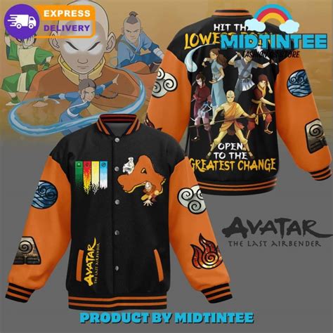 Avatar The Last Airbender Baseball Jacket Midtintee