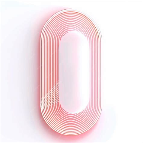 Abstract Keyvisual Flat 2d Pink Elliptic Shape In The Style Of Minimalism With Lines White Backl