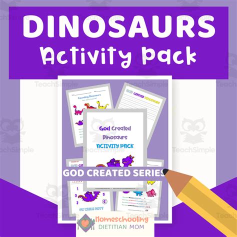 God Created Dinosaurs Activity Pack By Teach Simple