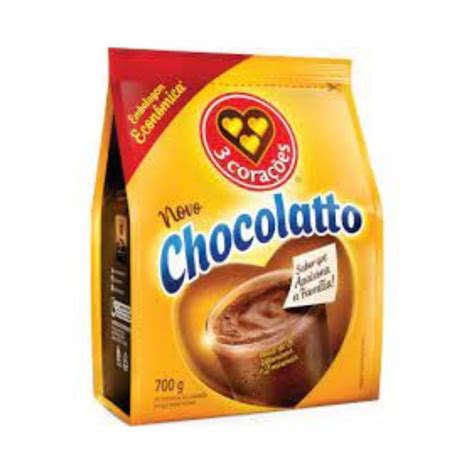 Achocolatado Chocolatto 3 Coracoes 700gr Mercearia Em Geral