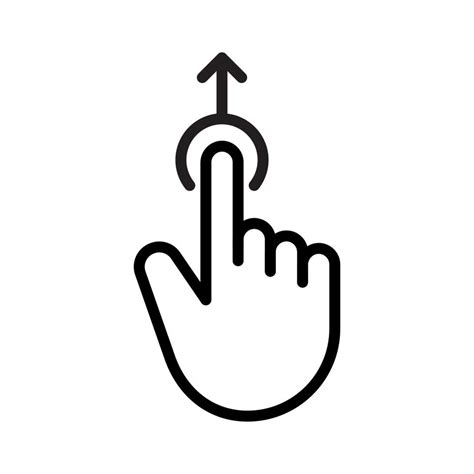 Gesture Finger Swipe Up 11054558 Vector Art At Vecteezy