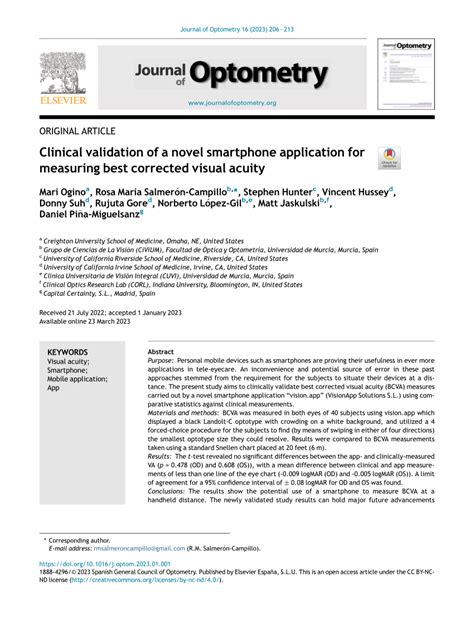 Pdf Clinical Validation Of A Novel Smartphone Application For