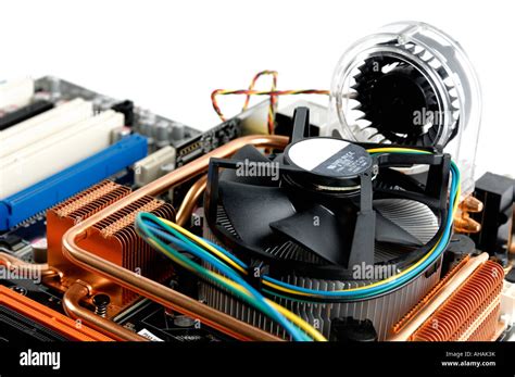 CPU Cooler Fan With Radiator Stock Photo Alamy