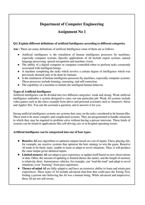SOLUTION Artificial Intelligence Questions And Answers Studypool