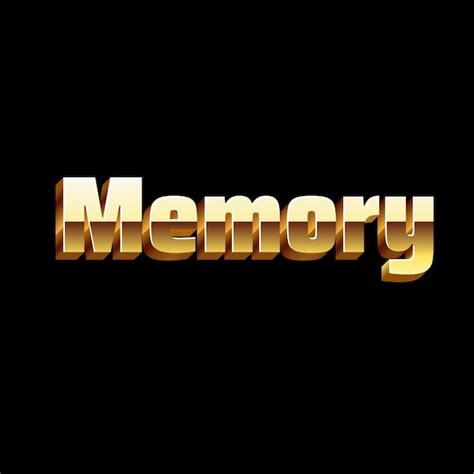 Premium Photo Memory Text Words Effect Gold Photo  Image 3d