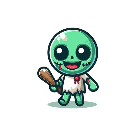 Premium Vector Cute Zombie Walking Cartoon Vector Icon Illustration
