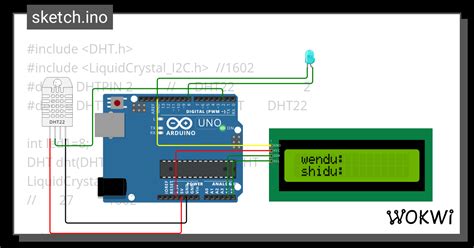DHT 温湿度传感器 Copy Wokwi ESP STM Arduino Simulator