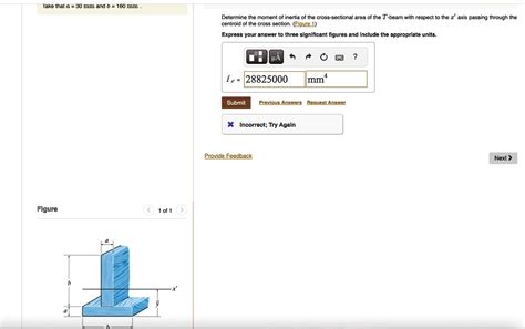 Take That A 30 Mm And B 160 Mm Determine The Moment Of Inertia Of The