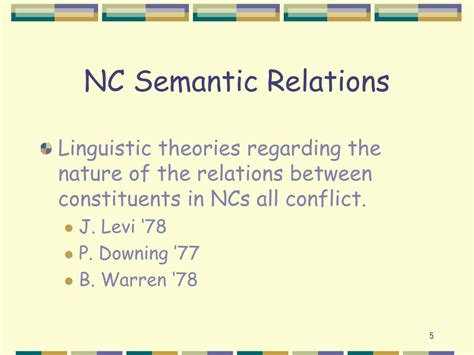 Ppt Classification Of Semantic Relations In Noun Compounds Using Mesh