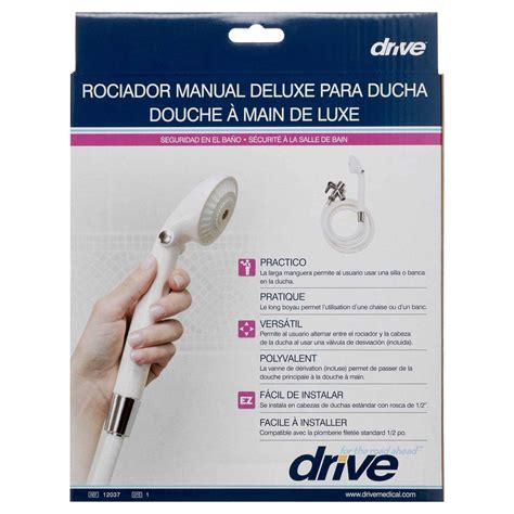 Drive Medical Handheld Shower Head Spray With Diverter Valve Hardware
