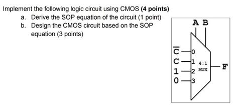 Solved Implement The Following Logic Circuit Using CMOS 4 Chegg