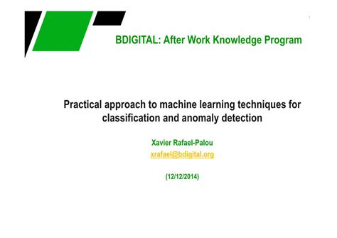 pdf practical approach to machine learning techniques for