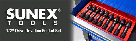 Sunex 2695 ½ Inch Drive Driveline Limited Clearance Socket Set 12