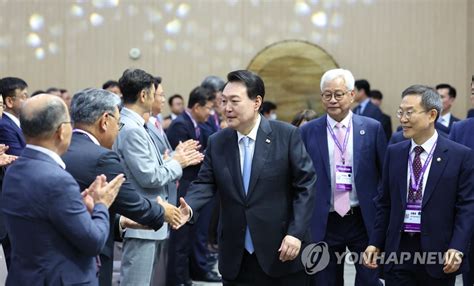 세계 한인 과학기술인 대회 개회식 참석한 윤 대통령 연합뉴스