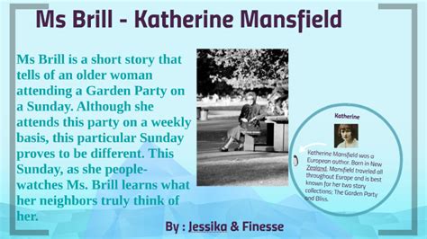 Ms Brill Katherine Mansfield By Lit Circles On Prezi