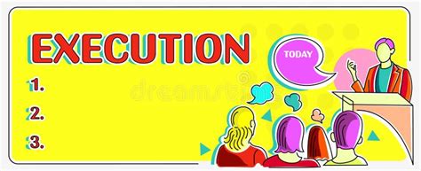 Hand Writing Sign Execution Business Idea Single Instance Witnessing Or Going Through Something