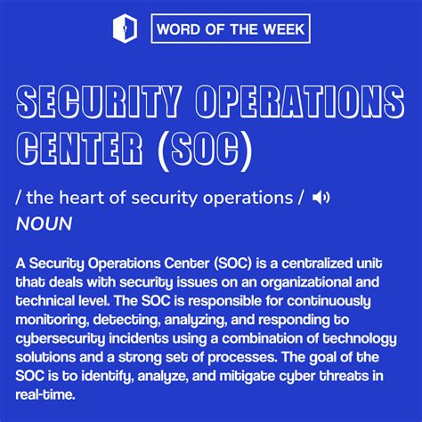 🏢 Cyber Security Word Of The Week Security Operations Center Soc 🏢