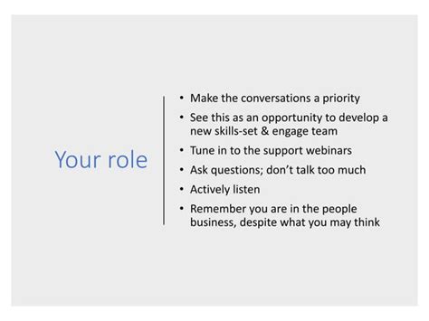 Five Conversations Framework Ppt