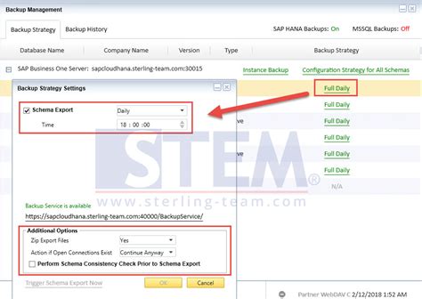Setup Database Backup Schedule With Rsp