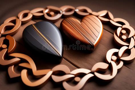 Intertwined Hearts Symbolizing Enduring Love Between People Generative Ai 5 Stock Illustration