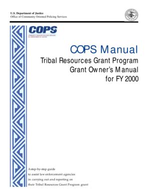 Fillable Online Cops Usdoj COPS Manual Cops Usdoj Fax Email Print
