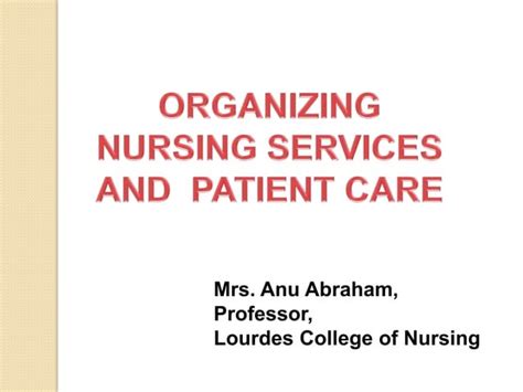 Patient Assignment Method Ppt