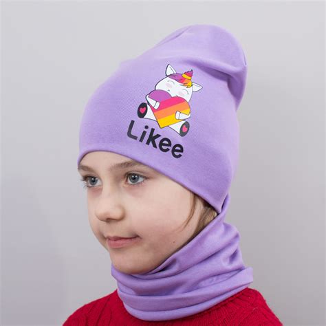 Дитяча шапка з хомутом КАНТА Likee розмір 48 52 бузковий Oc 850 від продавця Line Store в