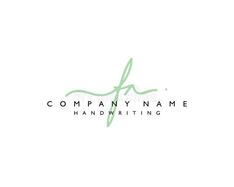 Plantilla Inicial Del Logotipo De La Escritura De La Firma De F a Stock de ilustración