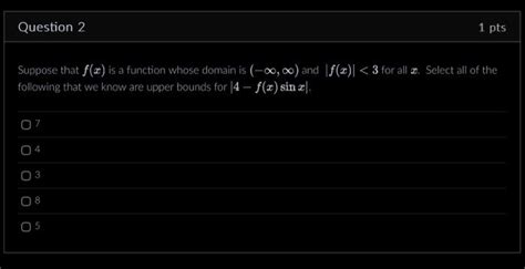 solved suppose that f x is a function whose domain is