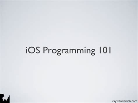 Ios Programming 101 Ppt