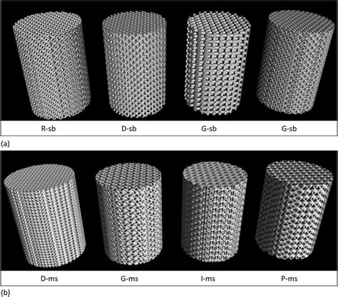 Different Designs Selected For Comparison Of A Strut Based Lattices Download Scientific