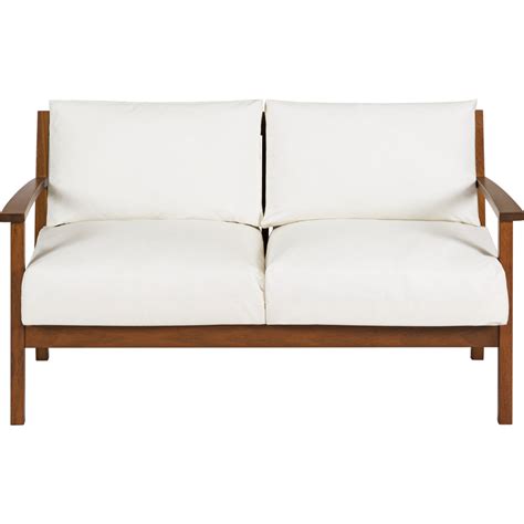 Sofa Plazas con Brazos de Madera Jatobá y Tapizado Acqua Block Fitt Tramontina