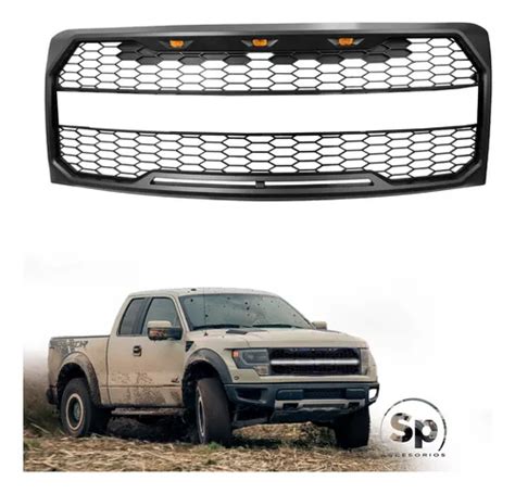 Parrilla Frontal Ford Lobo F150 Led Ambar Tipo Raptor 2011 Meses Sin