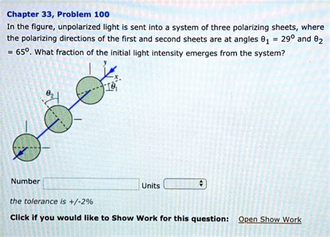 Solved Chapter 33 Problem 100 In The Figure Unpolarized Light Is