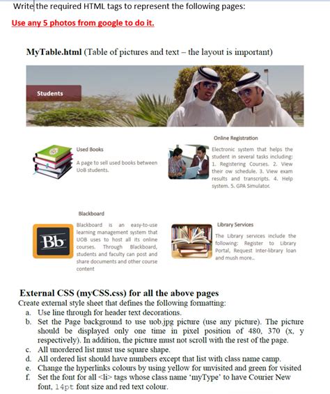 Solved Write The Required Html Tags To Represent The Chegg