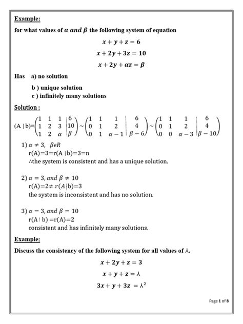 Lec 4 Linear Systems Of Equations Pdf Mathematical Objects Mathematics