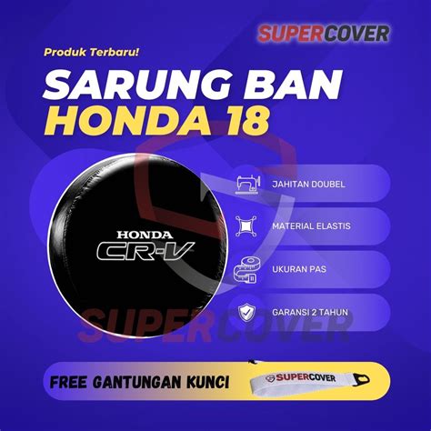 Sarung Ban Serep FULL KULIT SINTETIS Honda CRV Cover Ban Serep Honda CR V Penutup Ban Selimut