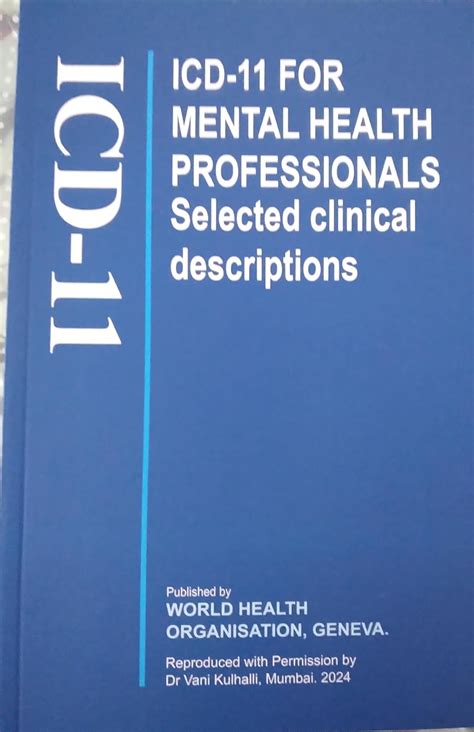 Buy Icd 11 Clinical Descriptions For Mental Health Professionals