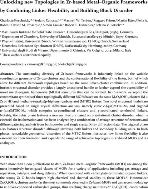 Unlocking New Topologies In Zr Based Metalorganic Frameworks By Combining Linker Flexibility
