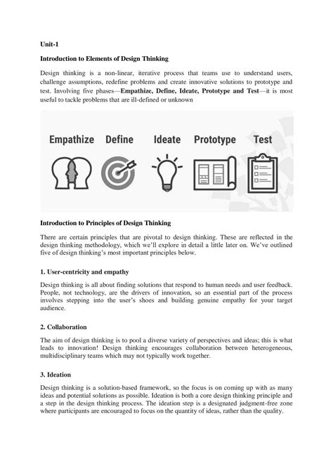SOLUTION Design Thinking For Innovation Notes Studypool