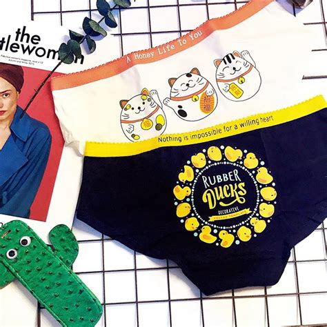 Spandcity New Girl Cartoon Cute Underwear Women Soft Seamless Briefs Duck