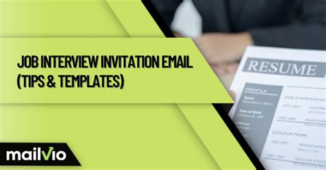 Job Interview Invitation Email Tips Templates Mailvio